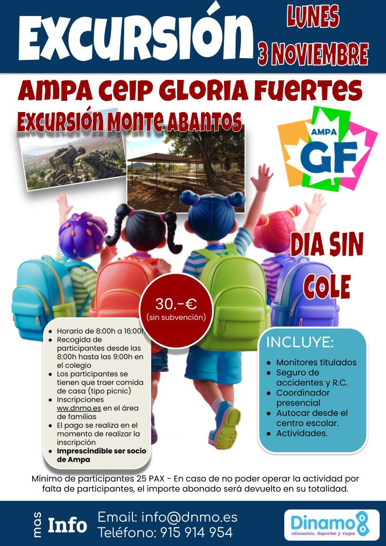 DÍA SIN COLE » MONTE ABANTOS» 3/11/2025 – AMPA CEIP GLORIA FUERTES